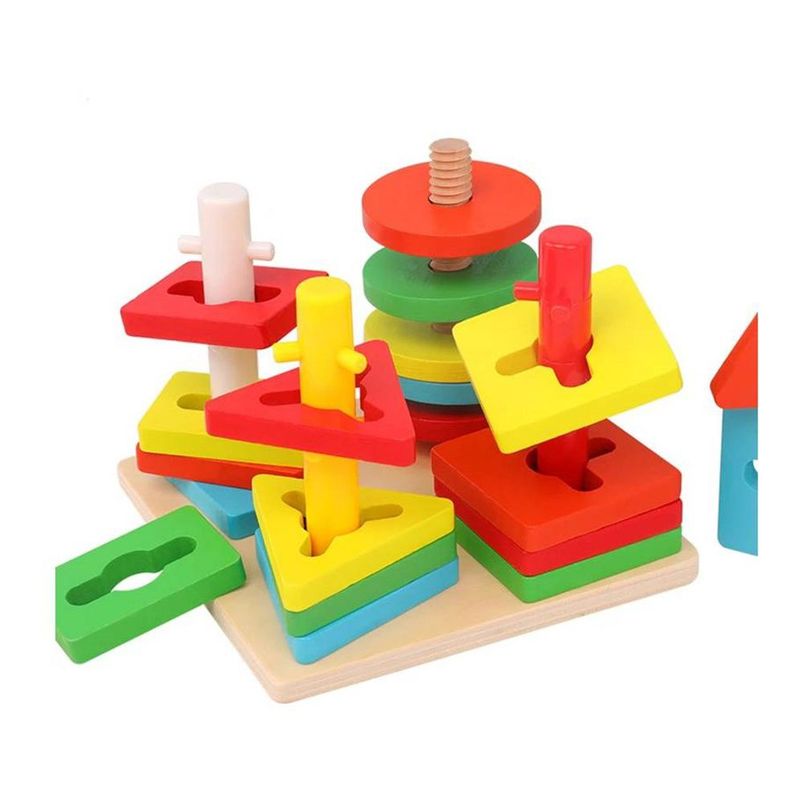 Juguete Didáctico Encaje Dificultad de 4 Figuras Geométricas GENERICO | falabella.com