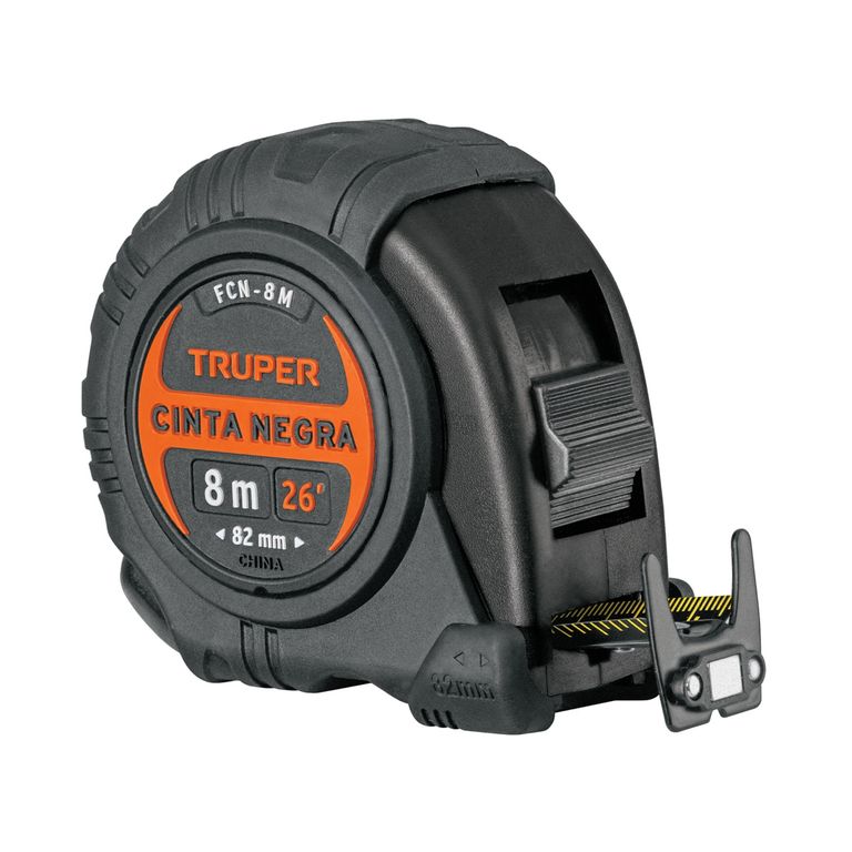 Wincha Magnética contra impactos Cinta Métrica 8m cinta Negra TRUPER ...