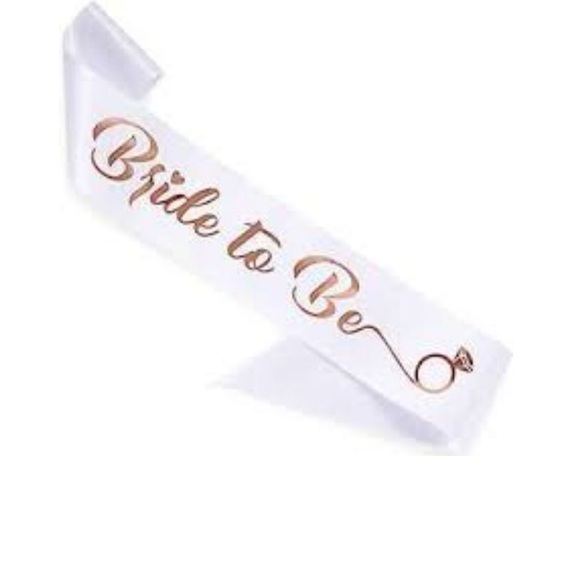 BANDA DE NOVIA BRIDE TO BE LETRAS ROSA ORO GENERICO | falabella.com