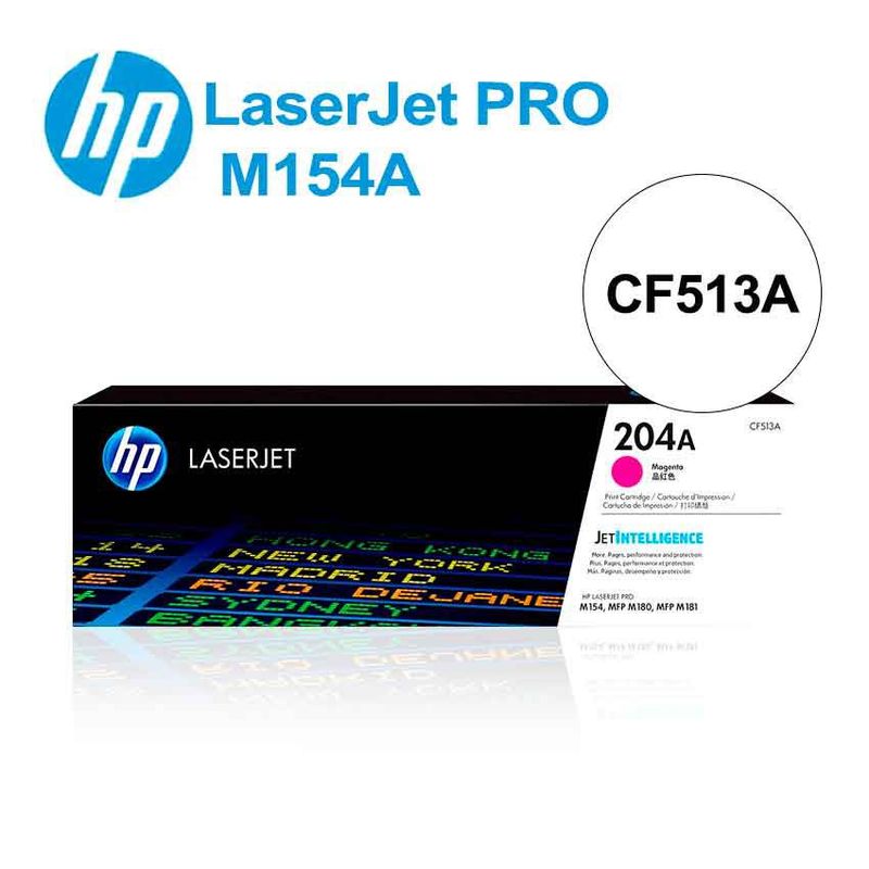 Tóner Hp CF513A 204A Magenta para HP LaserJet Pro Series - Original HP ...