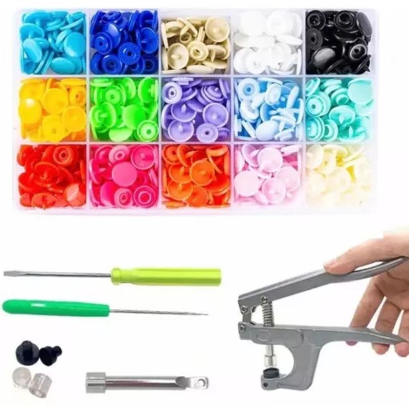 Broches A Presión 12mm Kit Herramienta Merceria Para Ropa GENERICO ...