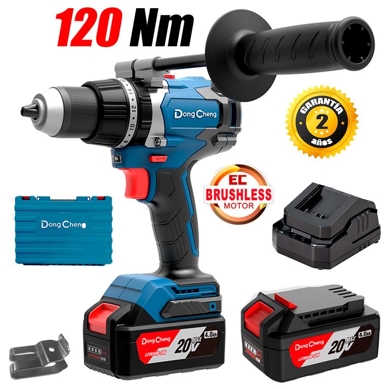 Taladro Atornillador Percutor Inalambrico ½ Dongcheng DCJZ03-13EM 20V ...