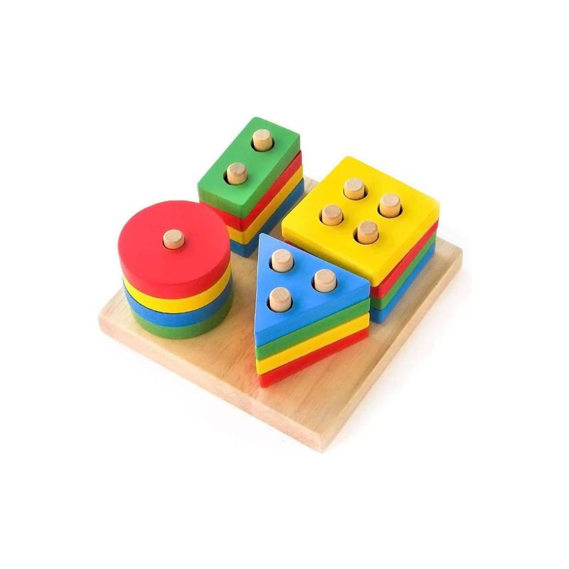 Juego Didáctico de Encaje de 4 Figuras Geométricas GENERICO | falabella.com