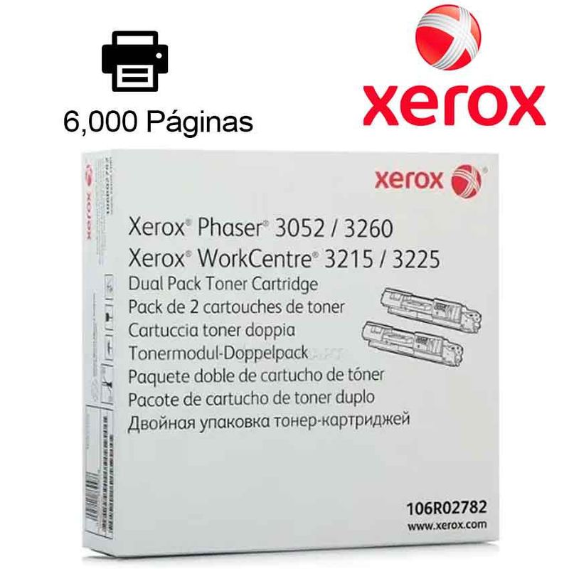 Tóner Original Xerox 106R02782 Black Phaser 3260 WC 3215 3225 XEROX ...