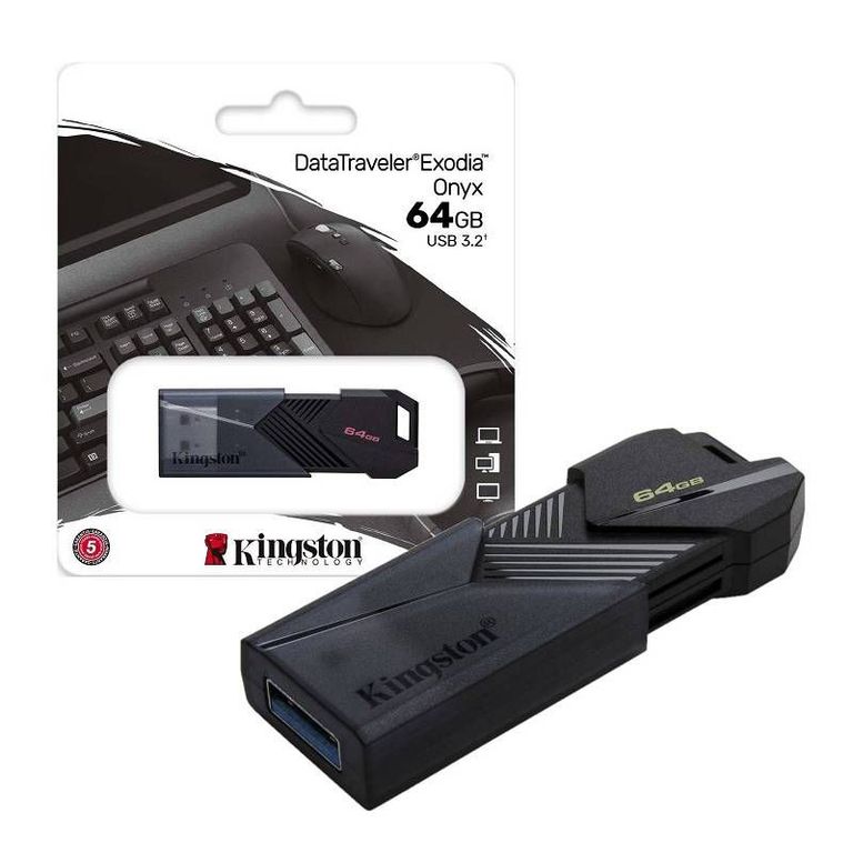 MEMORIA USB 64 GB KINGSTON DATATRAVELER EXODIA ONYX KINGSTON ...