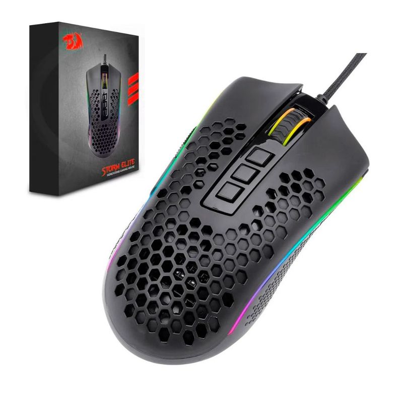 MOUSE GAMER REDRAGON DPI 16000 STORM ELITE M988-RGB NEGRO REDRAGON | falabella.com