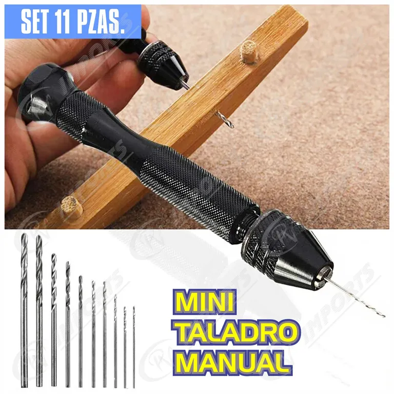 Mini Taladro Manual de Precisión Multipropósito mas 10 brocas GENERICO ...