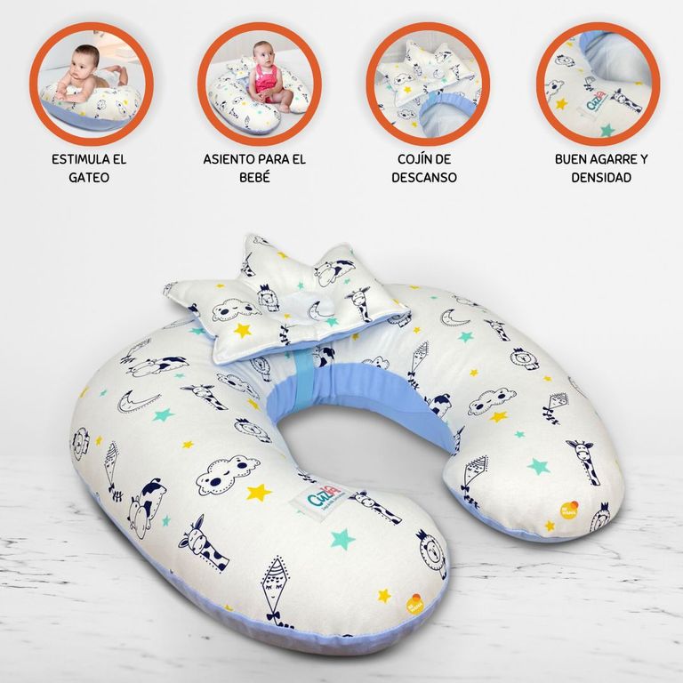 Almohada de Lactancia 5 en 1 »PICARON» Ligth Blue | Sodimac Perú