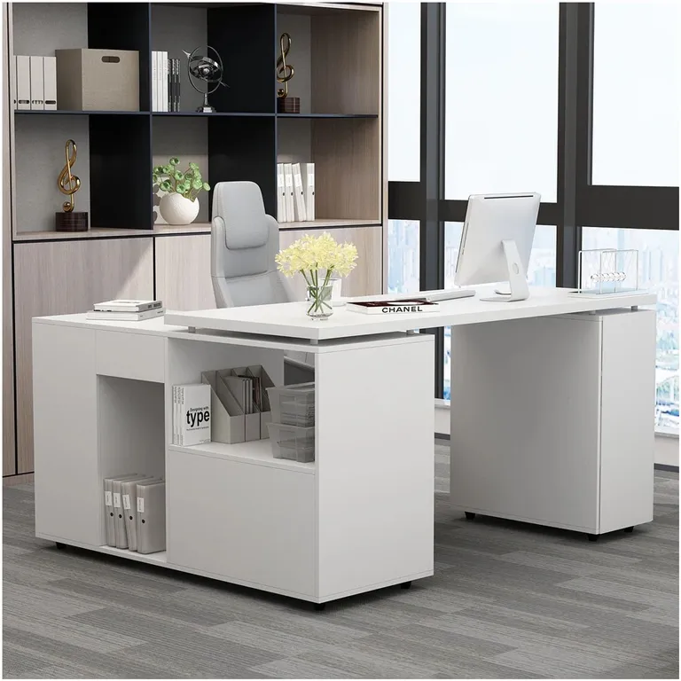 Escritorio Moderno Premium Cassandra Color Blanco VENTITAS HOME ...