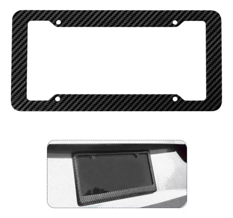 Porta Placa Fibra De Carbono 3d Deportivo Auto Camioneta GENERICO ...