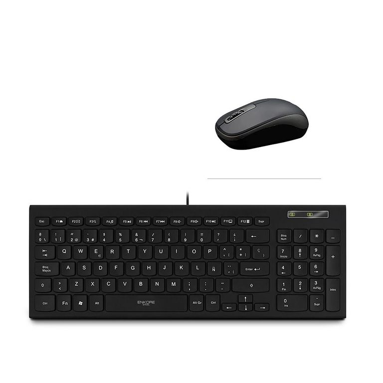 Kit Teclado ENKORE USB y Mouse INALAMBRICO CYBERTEL ENKORE | falabella.com