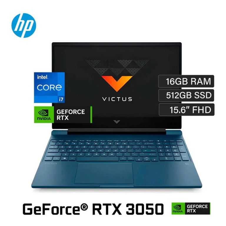 LAPTOP GAMER HP INTEL CORE i7-12650H 16GB RAM 512GB SSD RTX 3050 15.6 ...