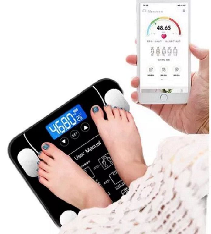 BALANZA INTELIGENTE RECARGABLE BLUETOOTH PESO 180 KG GENERICO ...