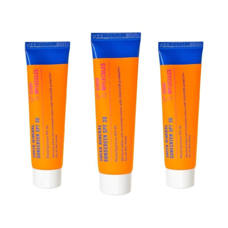 Sheer Mineral Sunscreen SPF 30 Good Molecules 50ml 3 Unidades_. GOOD ...