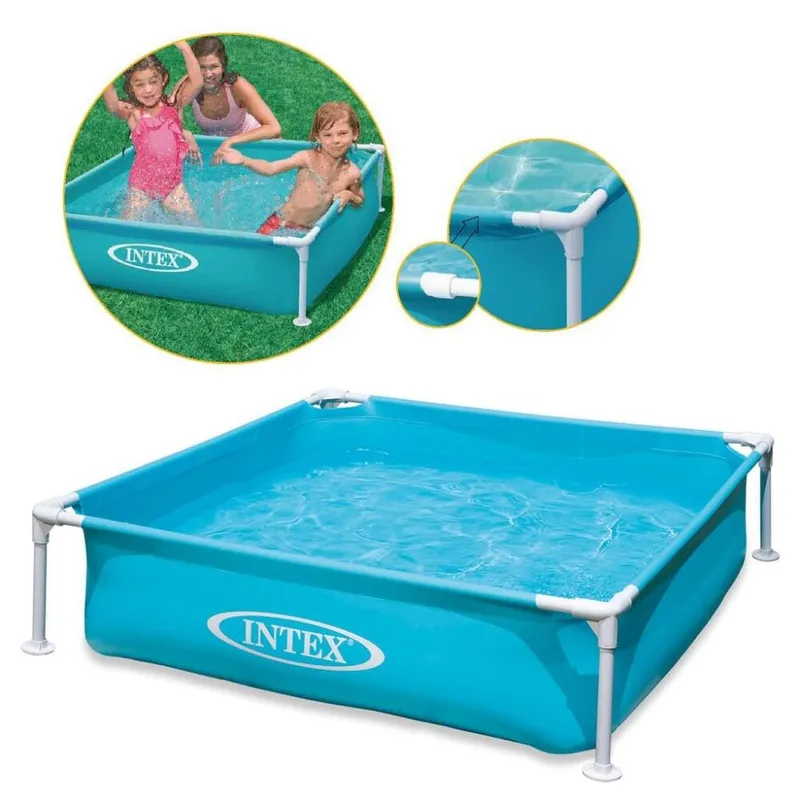 Intex - Piscina estructural rectangular para niños 122x122x30CM INTEX | falabella.com