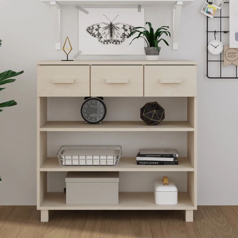 Mesa Consola Haití color Duna 3 cajones TU MESITA | Sodimac Perú