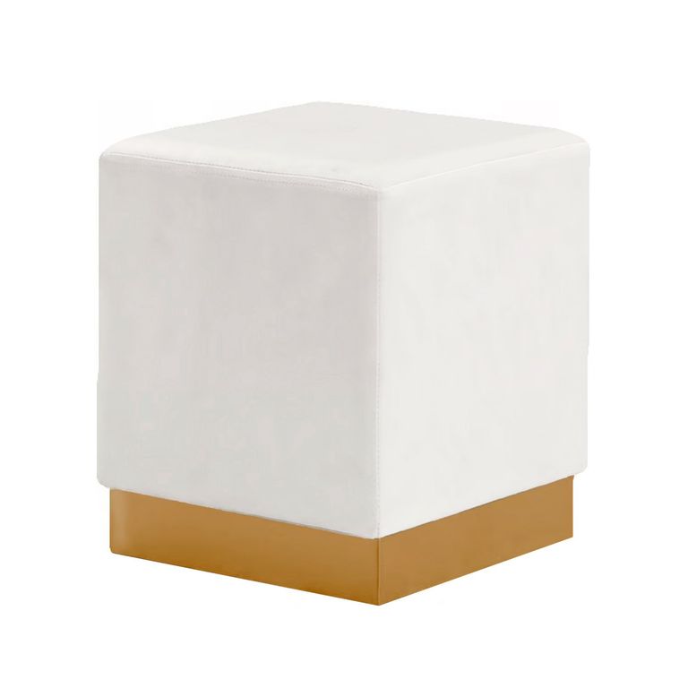 Puff Cuadrado Lisa con Base Metálica Arena GENERICO | falabella.com