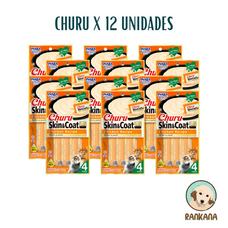 SNACKS CHURU SYC X 4 SACHETS POLLO / 12 UNIDADES | Sodimac Falabella
