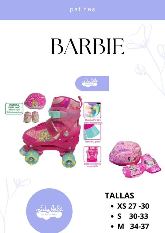 PATIN 4 RUEDAS BARBIE HIPOINT M OKA | falabella.com