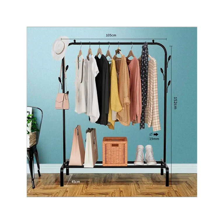 Perchero Colgador Organizador Ropa Simple Negro | Sodimac Perú