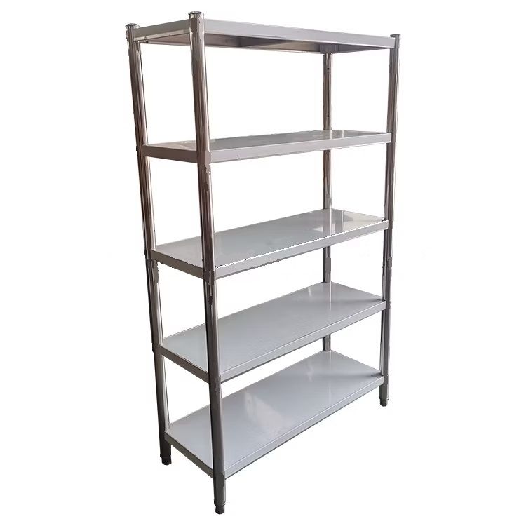 Estante industrial de acero inoxidable 5 niveles 115x35x160 cm GENERICO ...