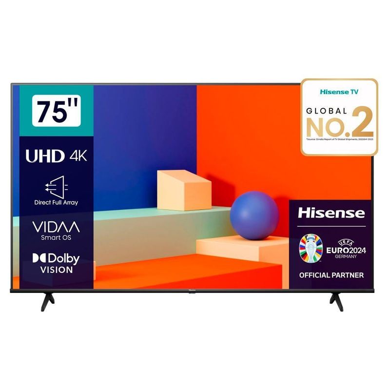 Televisor Hisense 75 UHD 4K Smart VIDAA 75A6K Nuevo Modelo - Negro ...