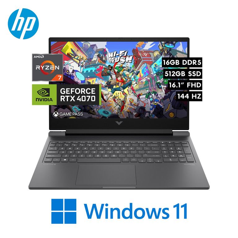 Laptop HP Victus Gaming 16-S1023DX - Ryzen 7 8845HS 16GB 512GB RTX 4070 ...