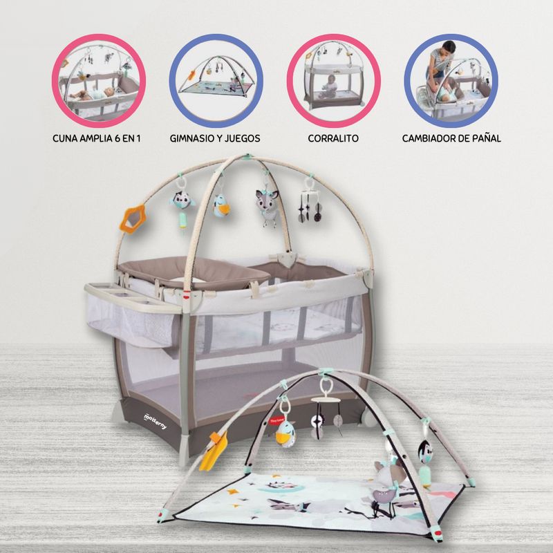 Cuna Corral para Bebés «HERE I GROW» Gray TINY LOVE | falabella.com