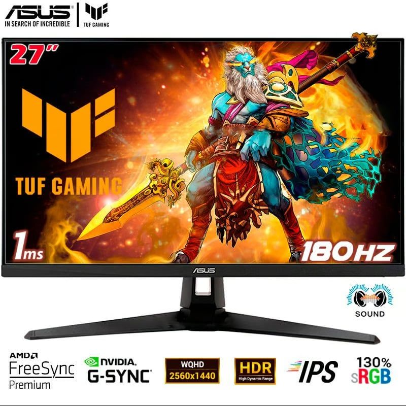 Monitor Asus TUF Gaming VG27AQ3A 27 WQHD IPS 180HZ 1MS HDR10. ASUS ...