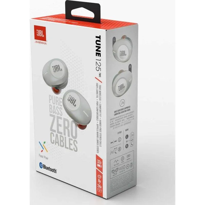 AUDIFONOS BLUETOOTH JBL TUNE 125 TWS BLANCO JBL | falabella.com