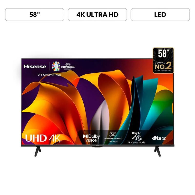 Televisor Hisense 58 Pulg. LED Smart VIDAA Tv UHD 4K 58A6N (2024) HISENSE | falabella.com