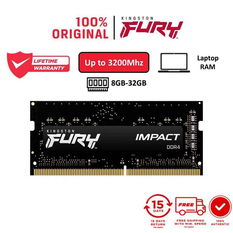 Memoria Ram Laptop Ddr4 8gb 3200mhz Fury Impact KINGSTON | falabella.com