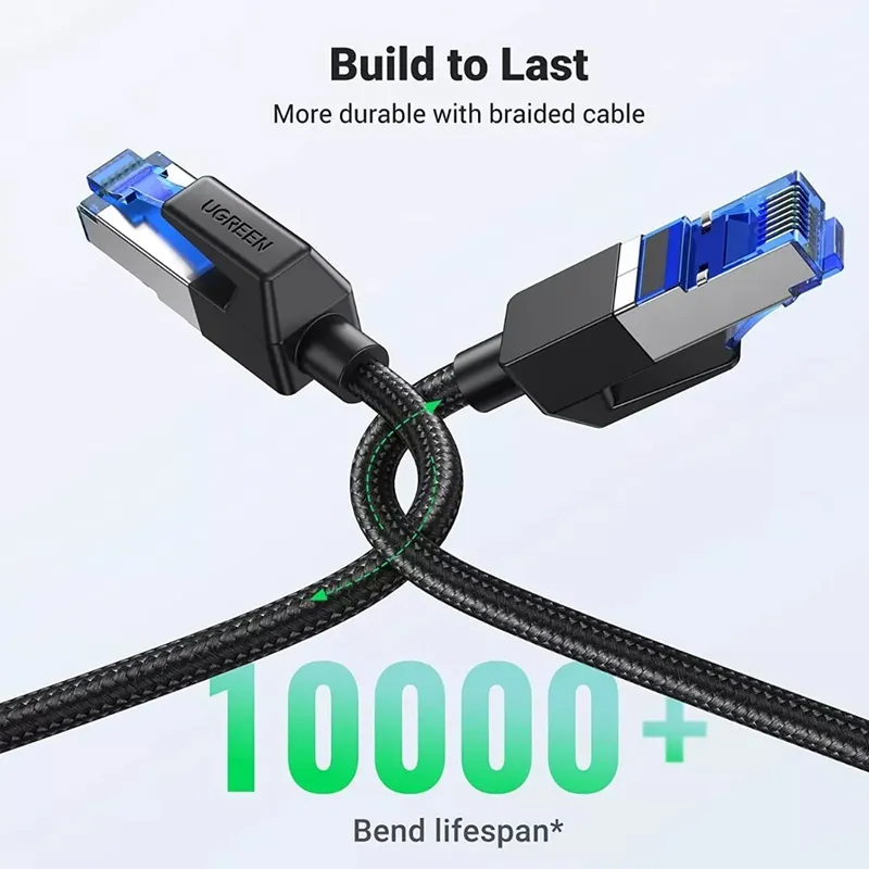 Cable De Red Cat8 Conector Rj45 40 Gbps Lan Ethernet 3 Metros UGREEN ...