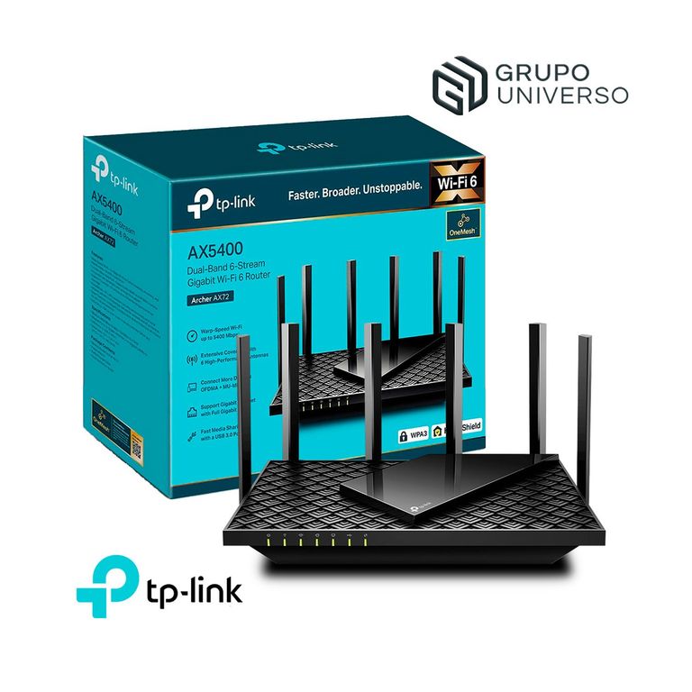 Archer AX72 Tp-Link Wi-Fi 6 Router Dual Band AX5400 TP LINK | falabella.com