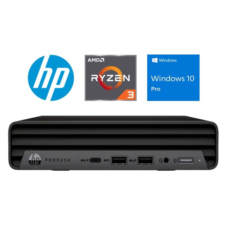 Mini PC Pro Desk 405 Ryzen 3 Pro, 8GB RAM, 256GB SSD, Windows10 Pro HP ...