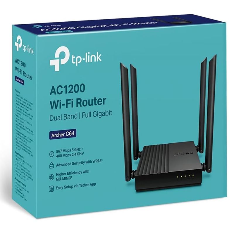 Router Tp-link archer c64 wireless dual band gigabit ac1200 TP LINK ...