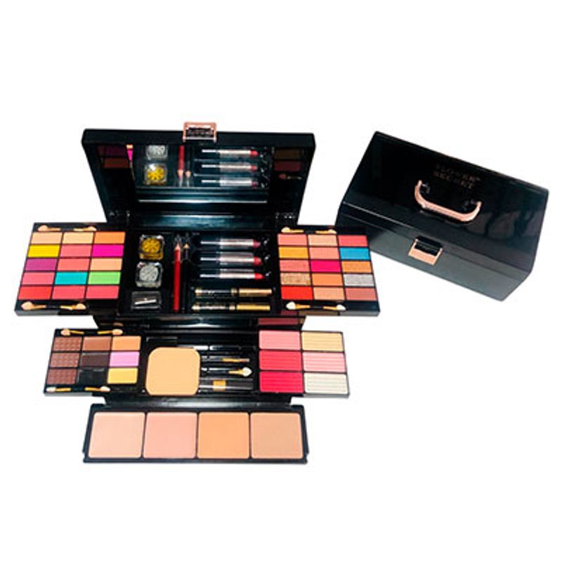 Set de Maquillaje Completo Gold Black Cofre Exclusivo Flower GENERICO ...