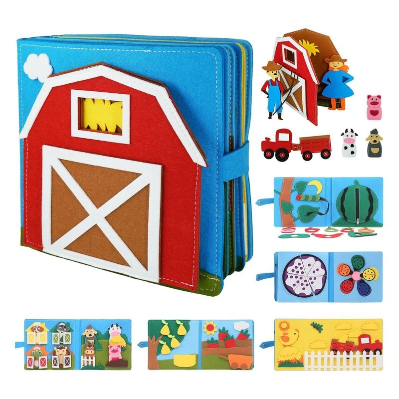 Juego Libro Sensorial De Texturas Montessori de La Granja GENERICO ...