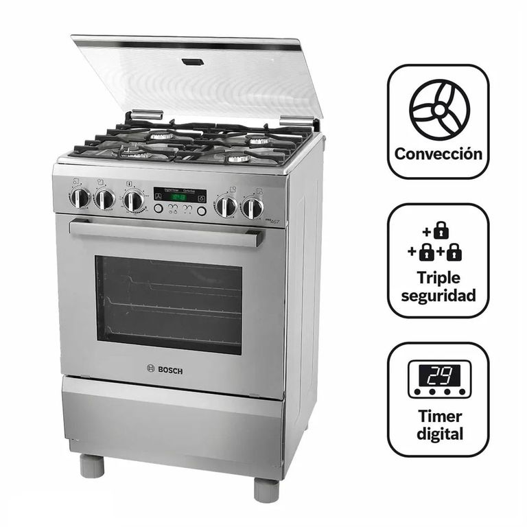 Cocina Bosch PRO467 IX a Gas de Pie 4 Hornillas Acero Inoxidable BOSCH ...