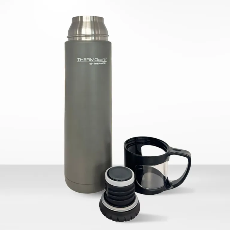 Termo de Bebida con Taza 500ml Gris | Sodimac Perú
