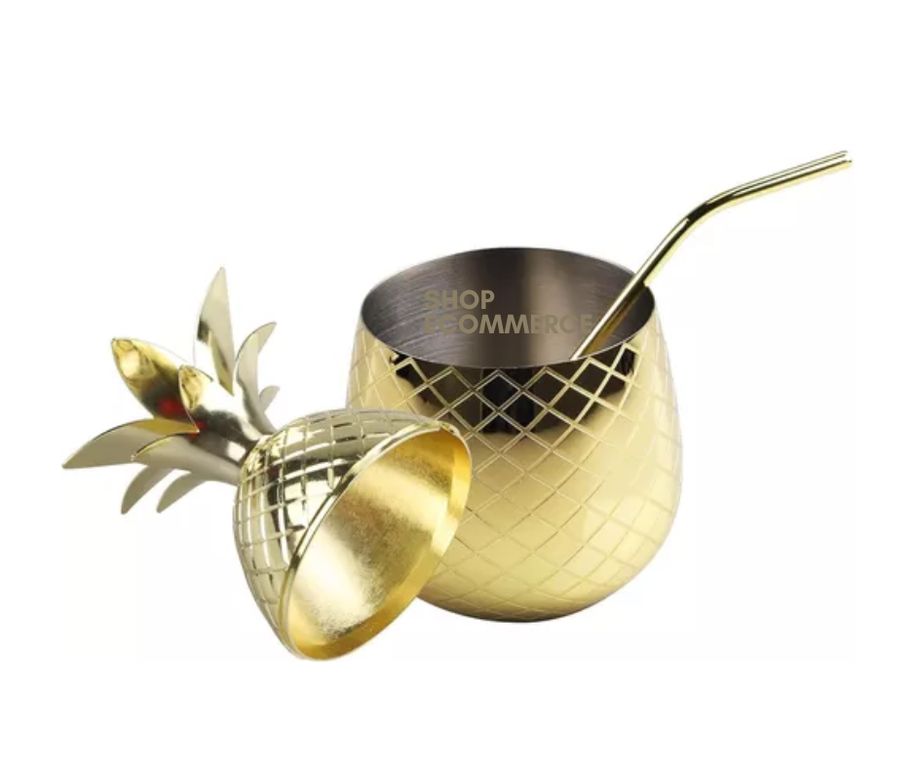 Copa Coctelera de piña para Bar Dorado 500 ml GENERICO | falabella.com