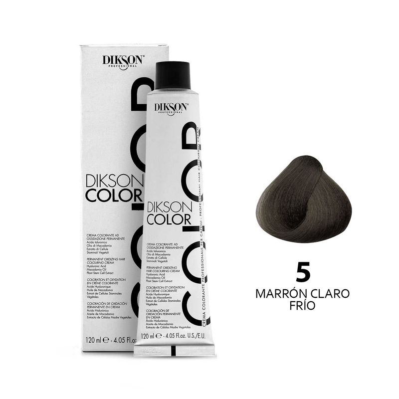 TINTE PARA CABELLO COLOR MARRÓN CLARO FRIO 5 DIKSON PROFESSIONAL DIKSON ...
