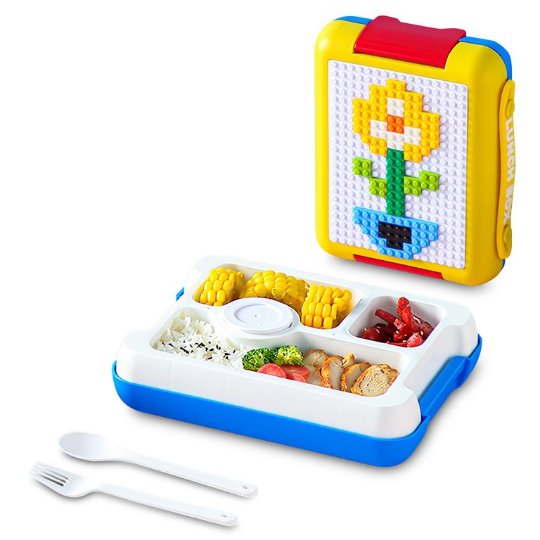 Táper de Comida para Niños con Piezas Armable Amarillo P77 KELLER ...