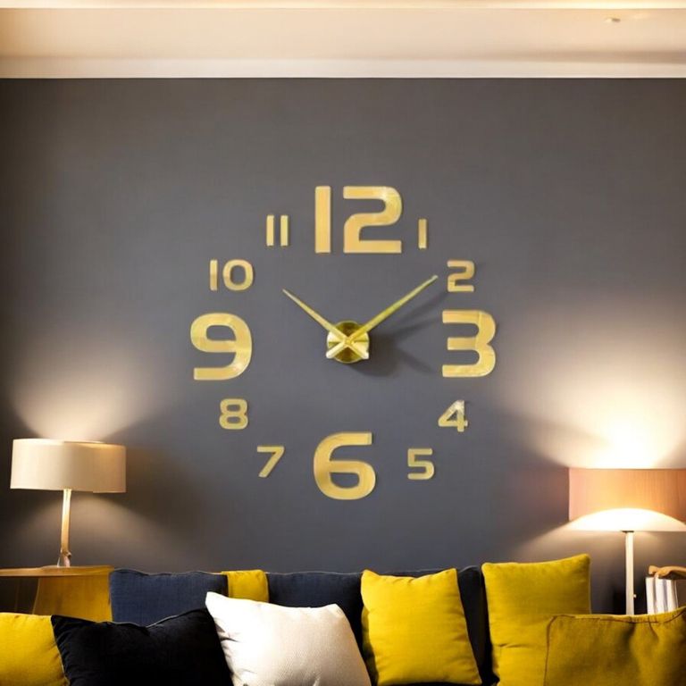 Sticker Reloj de Pared Dorado | Sodimac Falabella