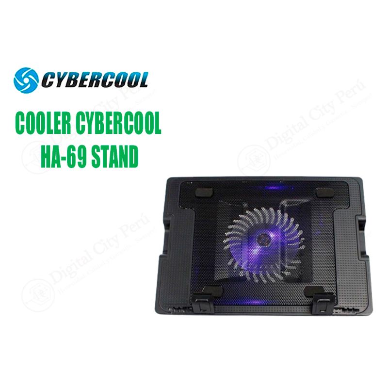 COOLER PARA LAPTOP CYBERCOOL HA-69 STAND - LED BLUE - 01 VENTILADOR ...