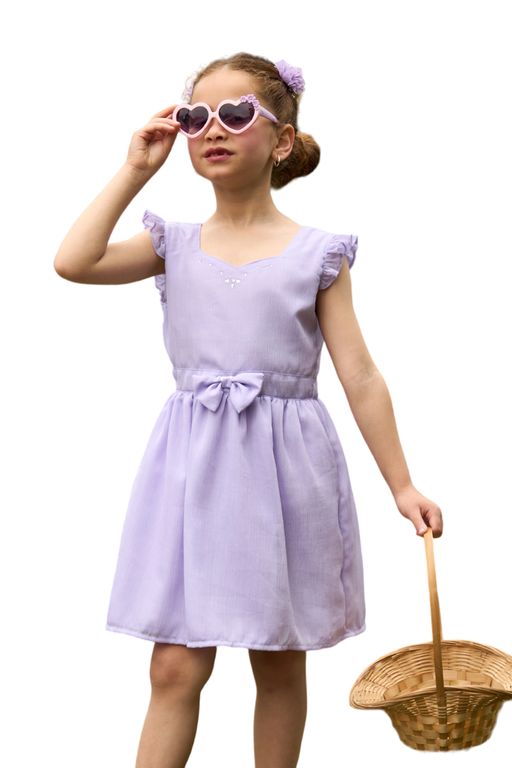 Vestido de Gasa con Lazo al Centro para Niña - Kids Mahmelo KIDS ...