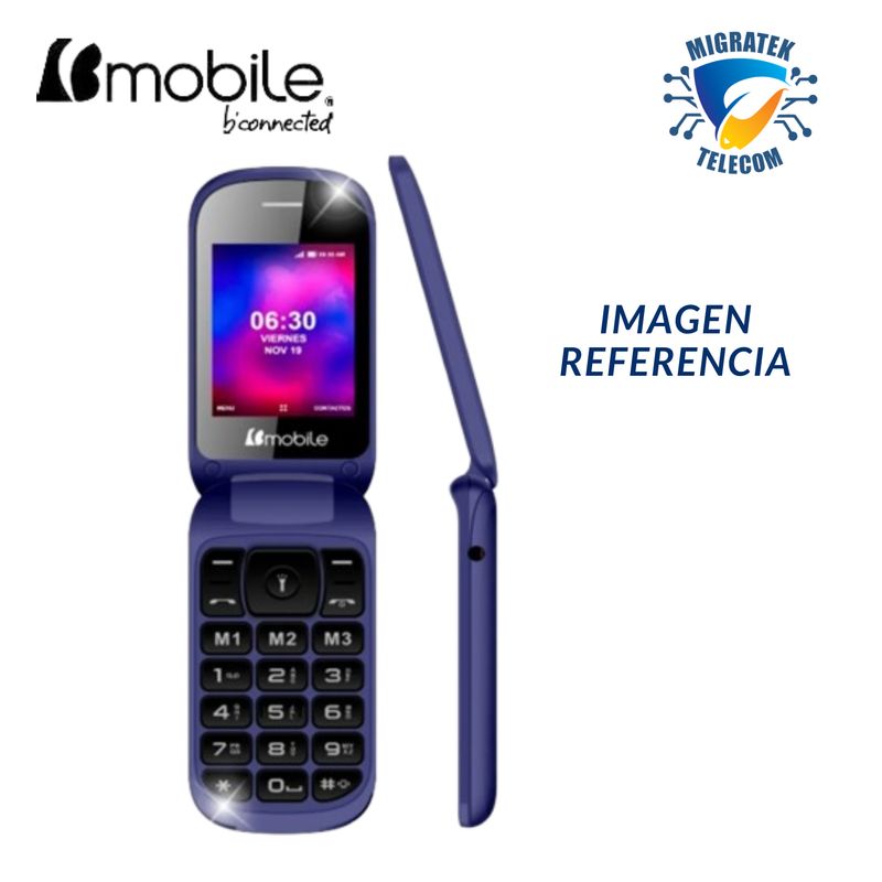 TELEFONO MOVIL BMOBILE C228 2G 24 Dual SIM Radio FM - Color Azul BMOBILE | falabella.com