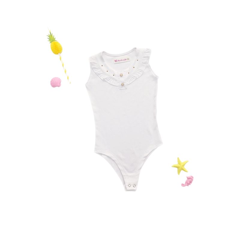 Body para Niña de Algodón con Volante de Seda - Kids Mahmelo KIDS ...