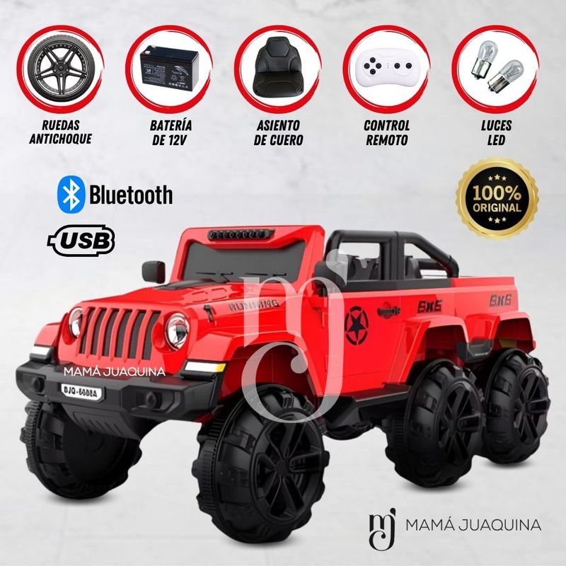 Carro a Batería Musical «MARLOW» con Control Remoto Red GENERICO ...