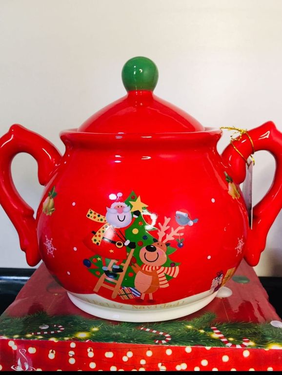 Azucarera Rojo con diseño Navideño | Sodimac Perú
